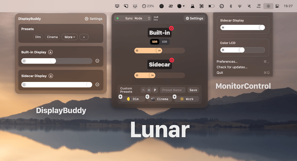 Lunar - The defacto app for controlling monitor brightness